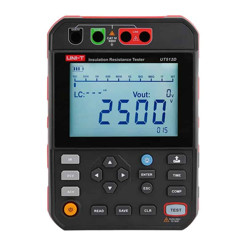 Uni-T UT512D/UT512E 2.5kV Insulation Resistance Testers | HVACTOOLS ...